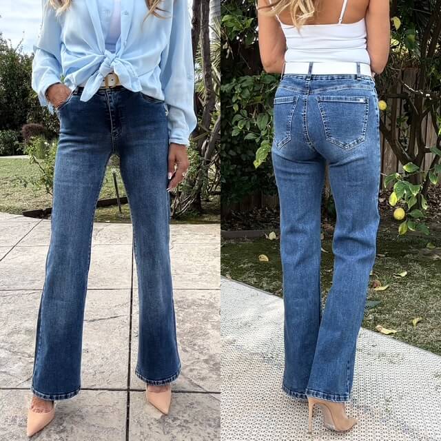 Bevy Flog - Gabby Pant in Denim – dress San Francisco